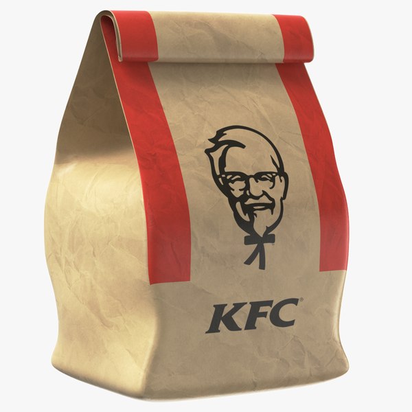modelo 3d Bolsa de papel detallada de KFC - TurboSquid 2043024