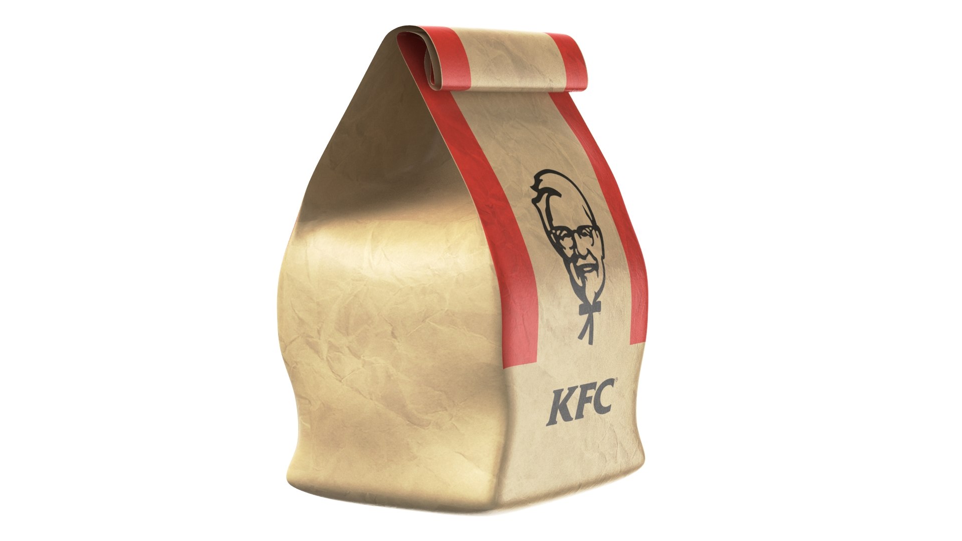 3D Detailed KFC Paper Bag - TurboSquid 2043024