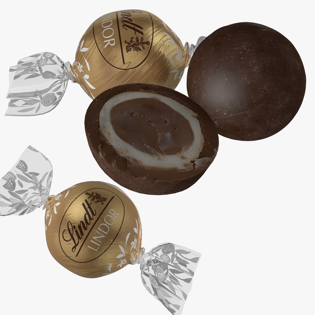 Lindt LINDOR Gold Fudge Swirl Chocolate Model - TurboSquid 2360249