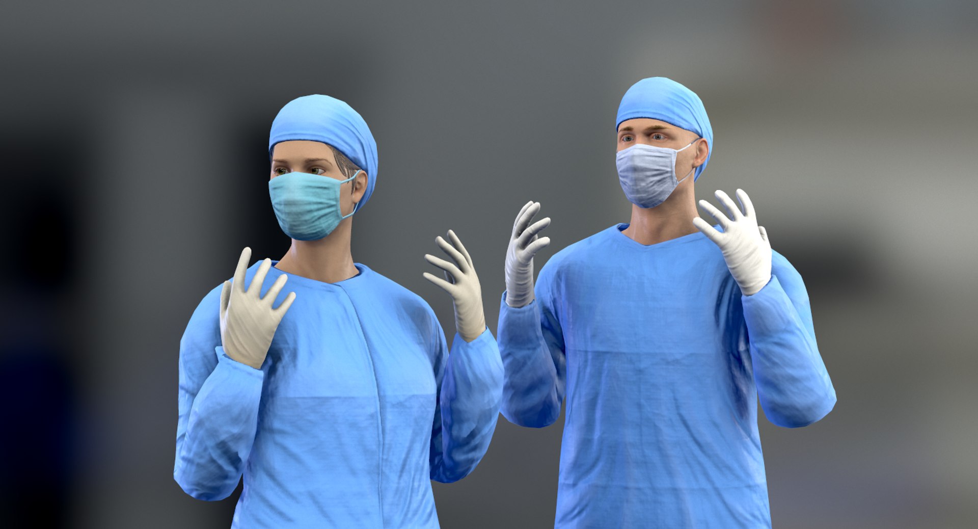 Rigged Surgeons Characters 3D - TurboSquid 1397635