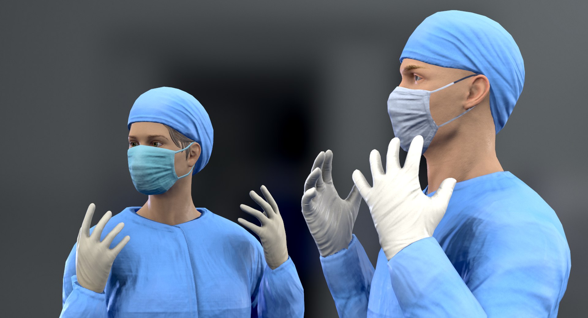 Rigged Surgeons Characters 3D - TurboSquid 1397635