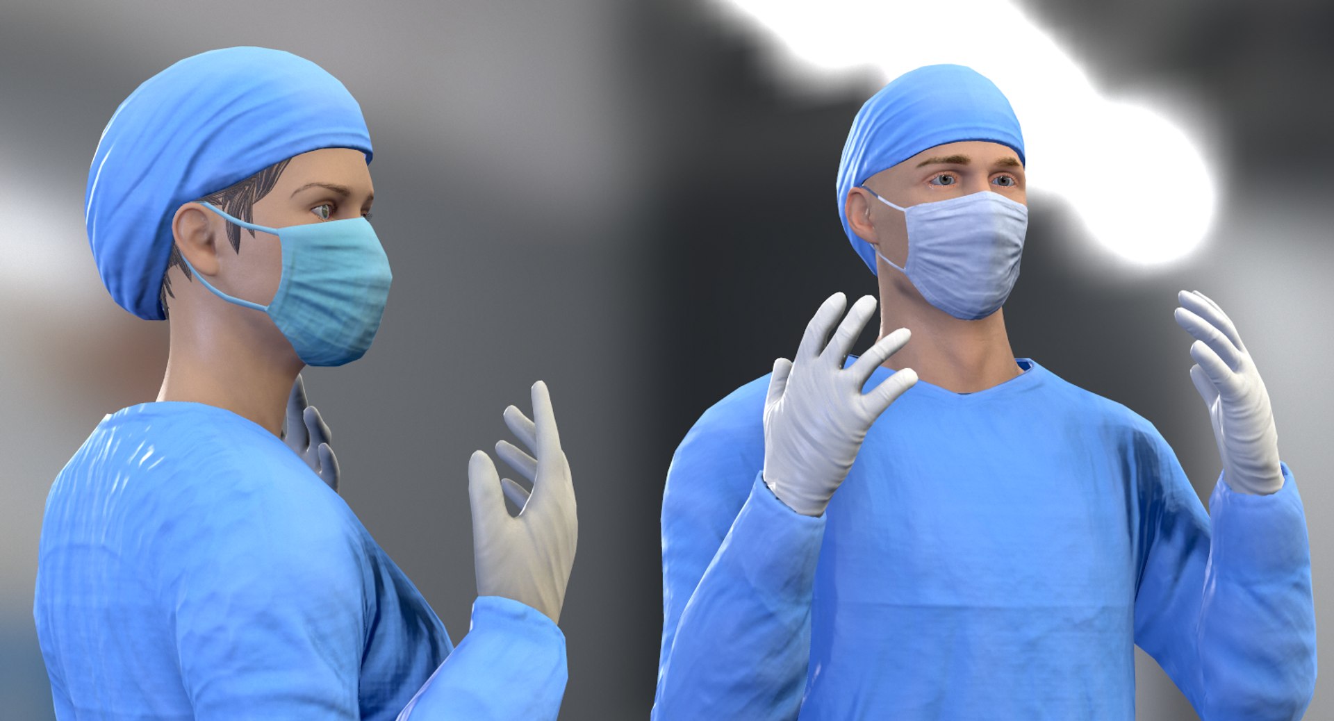Rigged Surgeons Characters 3D - TurboSquid 1397635