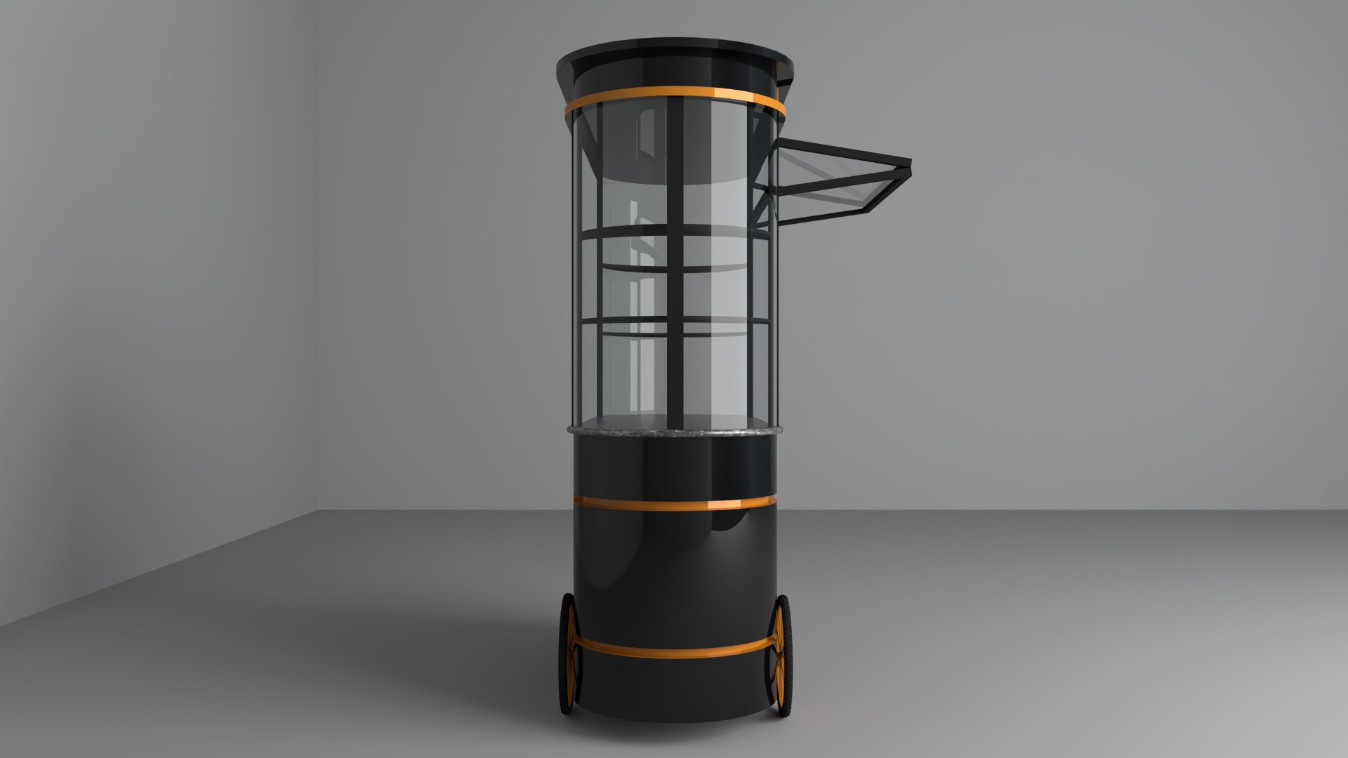 3D Model Push Cart On Wheels - TurboSquid 2025629