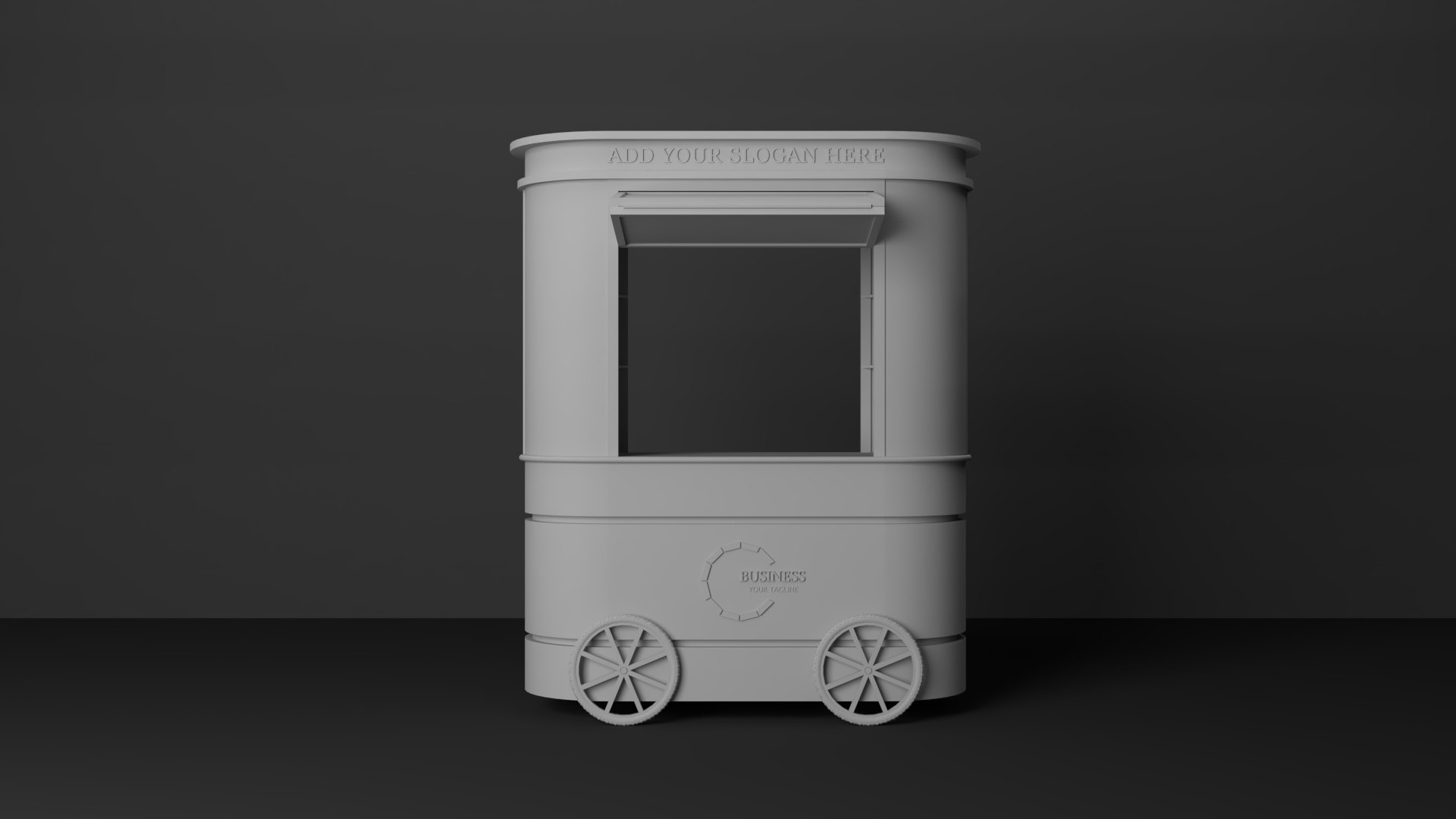 3D Model Push Cart On Wheels - TurboSquid 2025629
