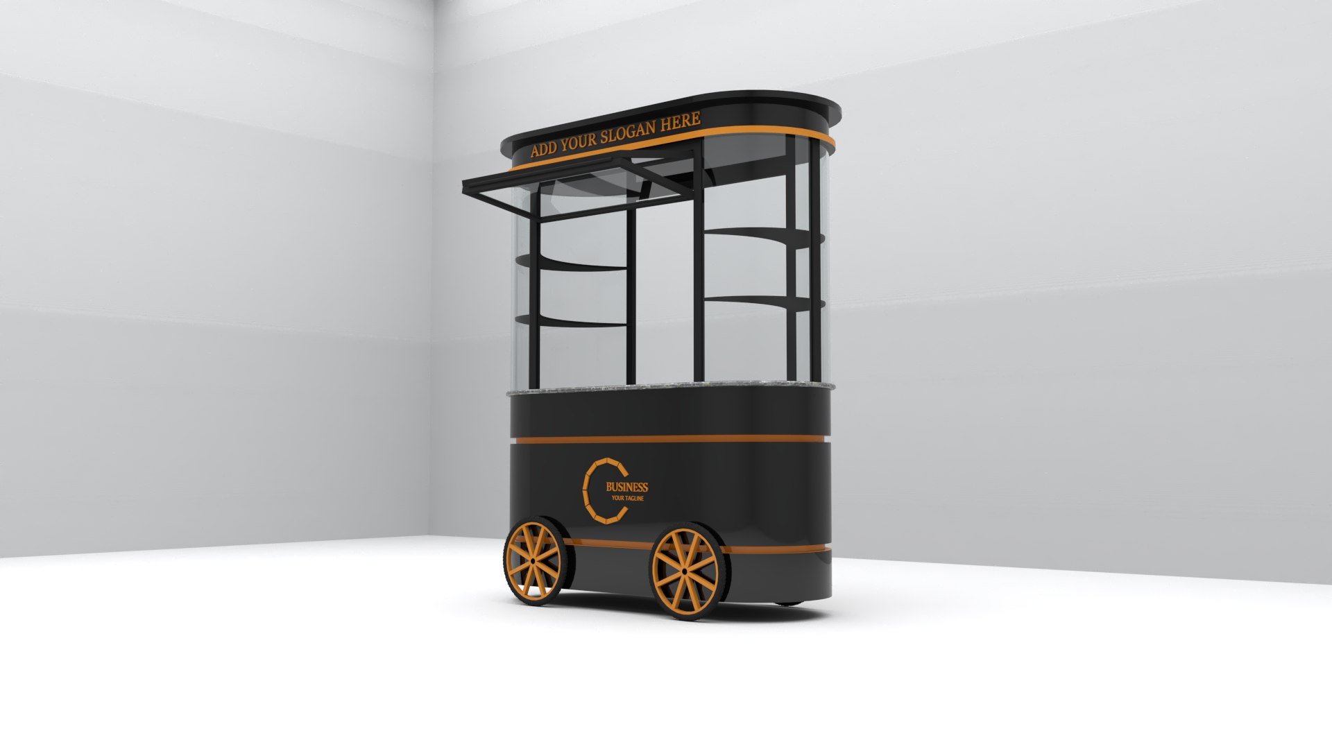 3D Model Push Cart On Wheels - TurboSquid 2025629