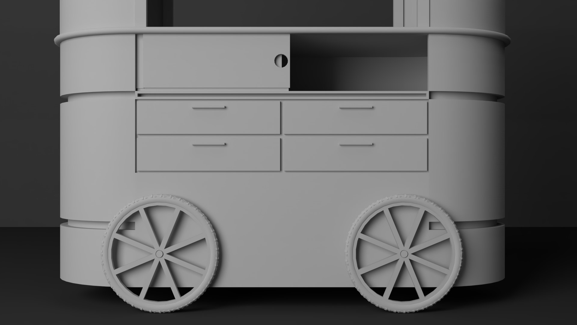 3D Model Push Cart On Wheels - TurboSquid 2025629