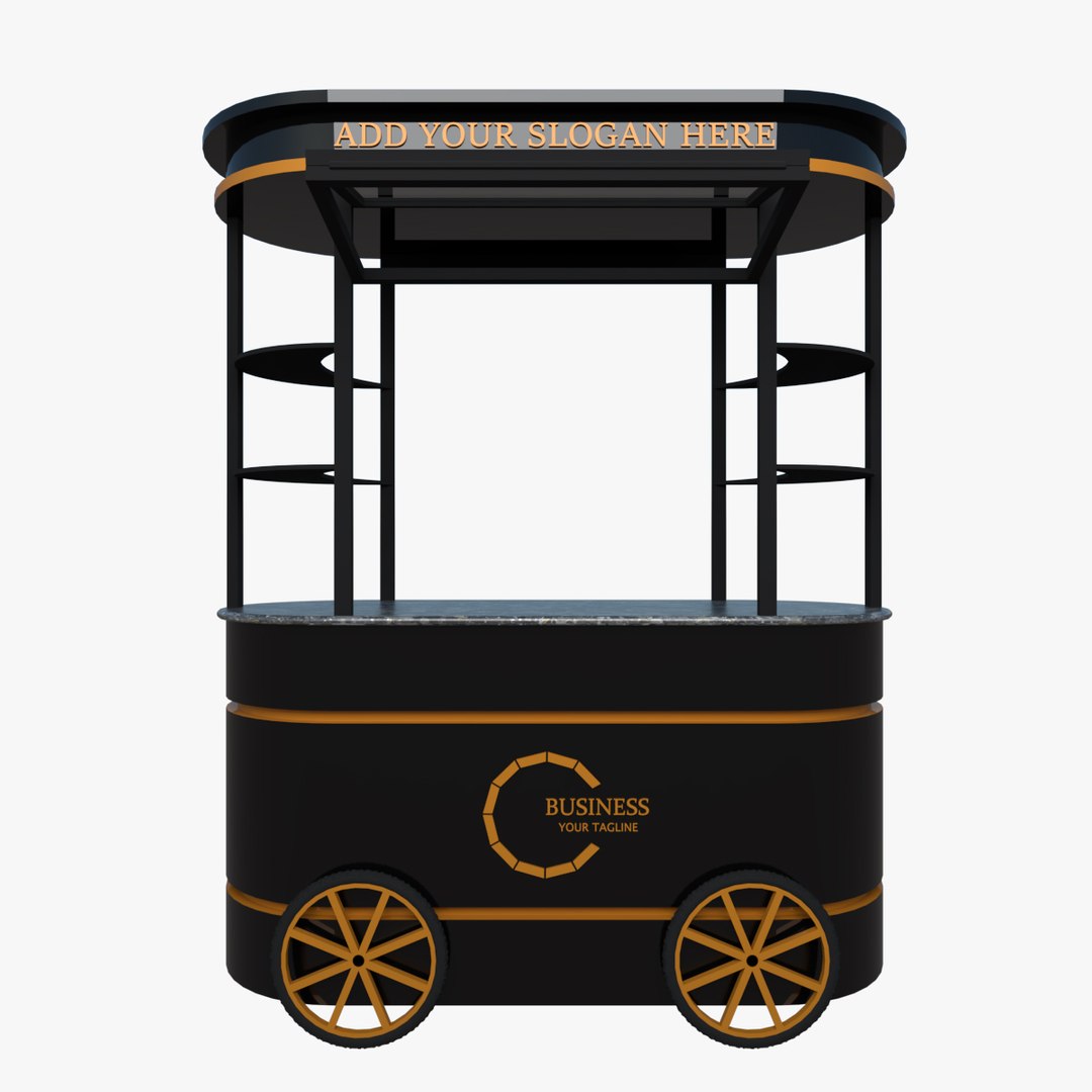 3D model Push Cart on Wheels - TurboSquid 2025629