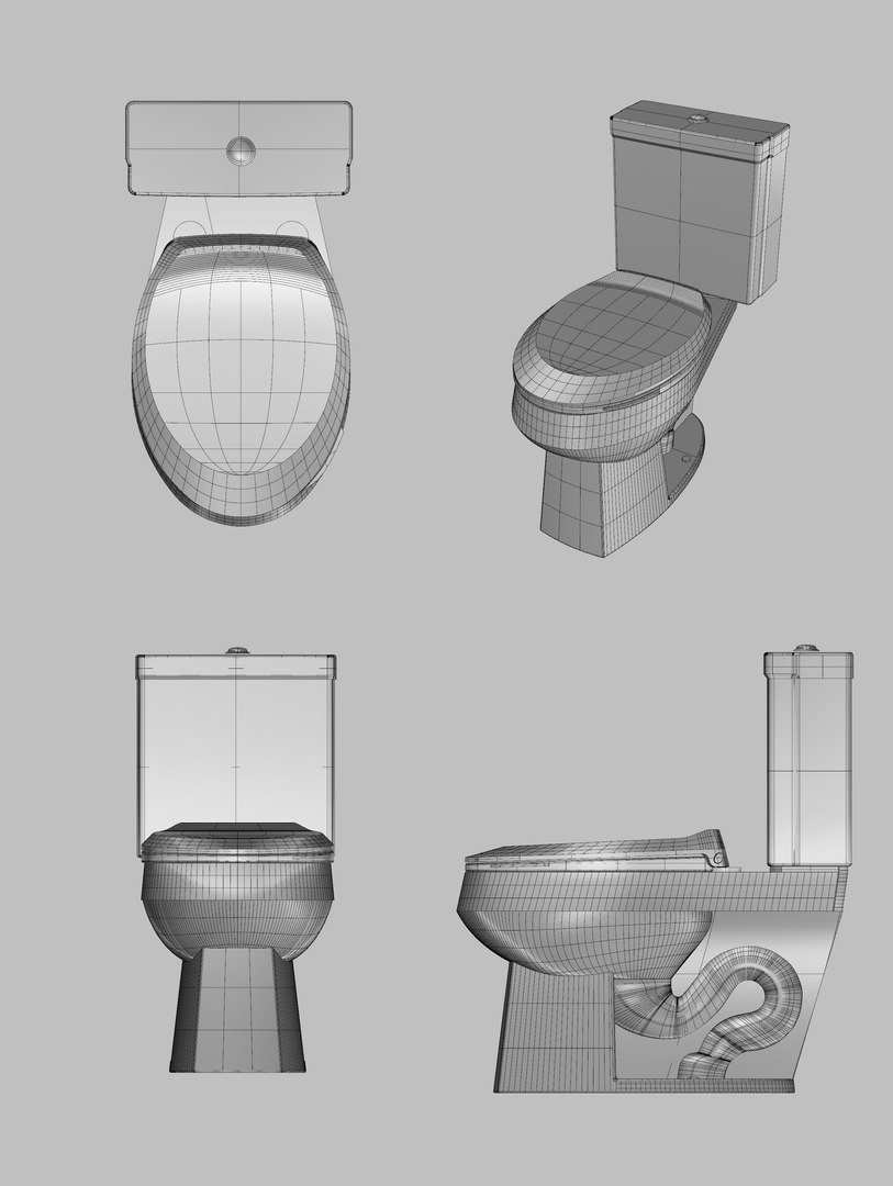 3D Model Toilet Wc - TurboSquid 1478227
