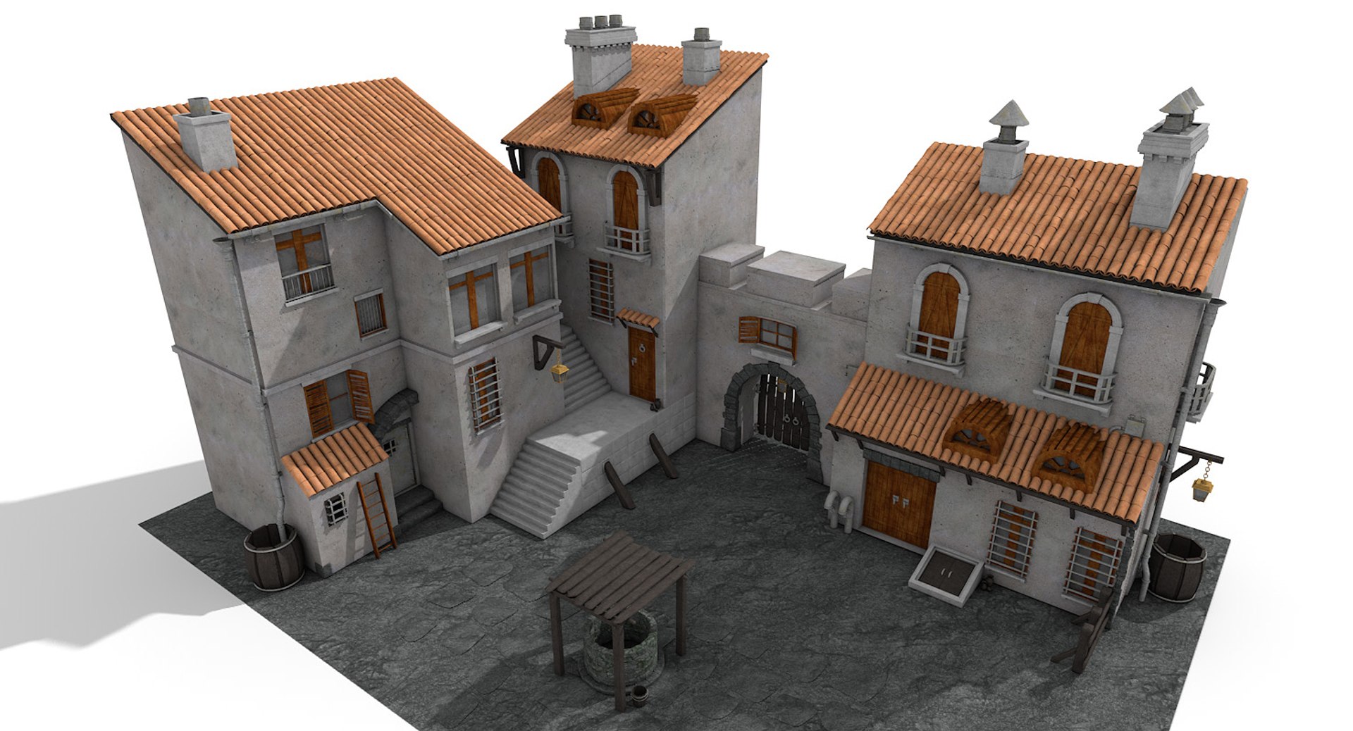 C4d Old Town Medieval Architectural