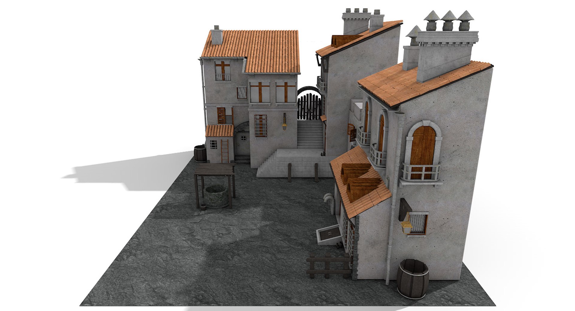 C4d Old Town Medieval Architectural