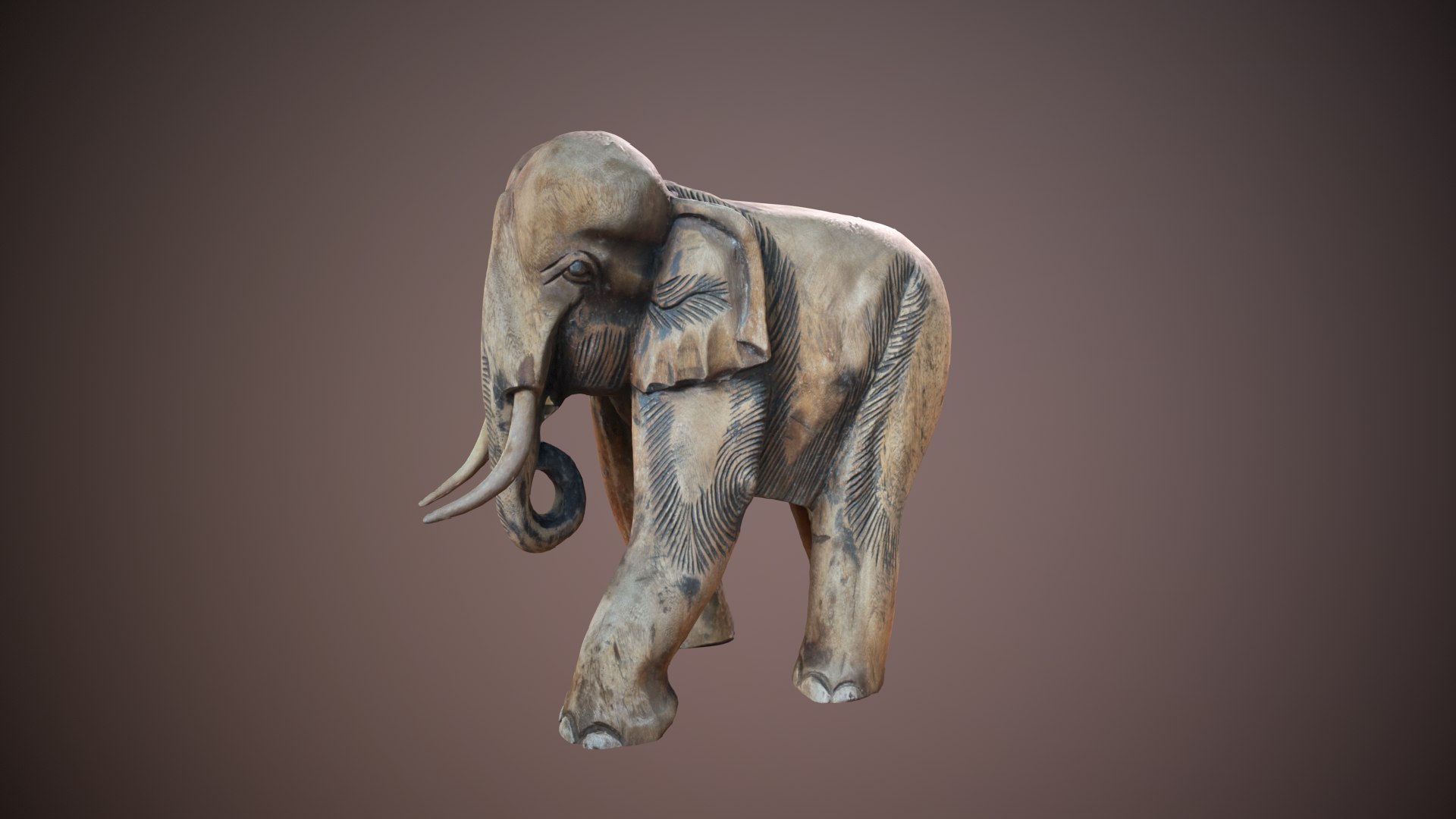 3D Elephant Sculpture - TurboSquid 2071559