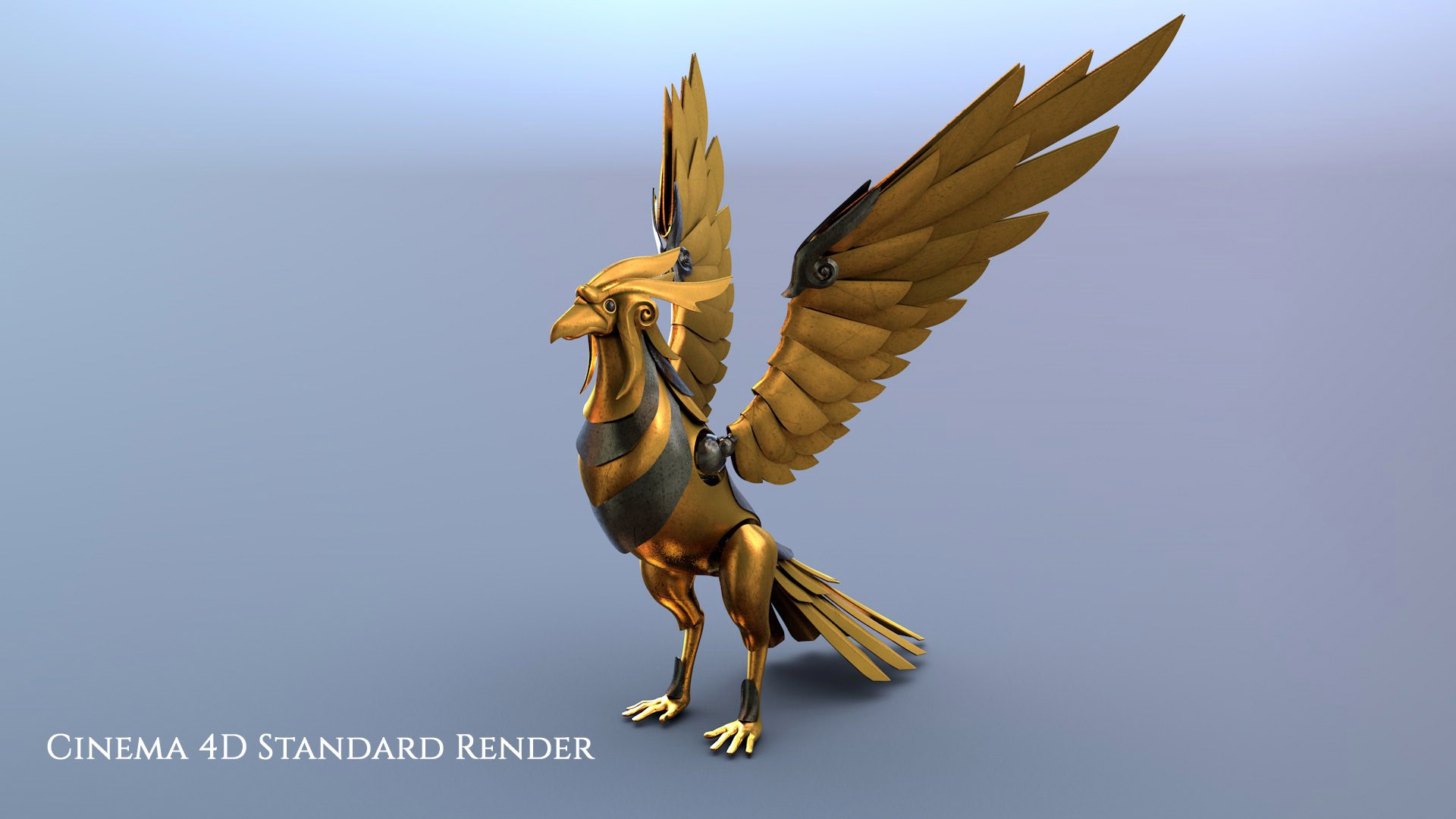 3d Mechanical Phoenix Model