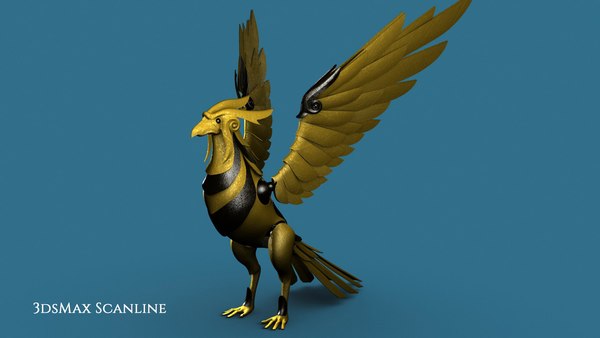 3d mechanical phoenix model