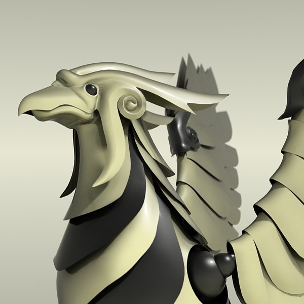 3d mechanical phoenix model
