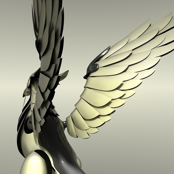 3d mechanical phoenix model