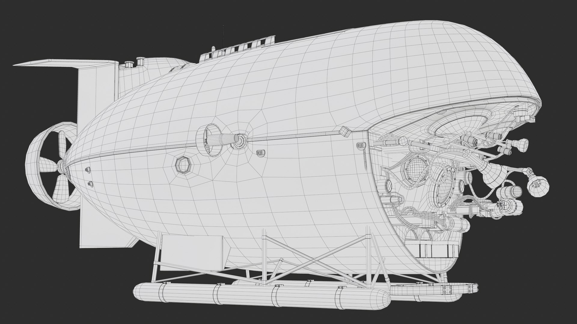 3D Submersible MIR-2 Deep Ocean Research Laboratory PBR - TurboSquid ...
