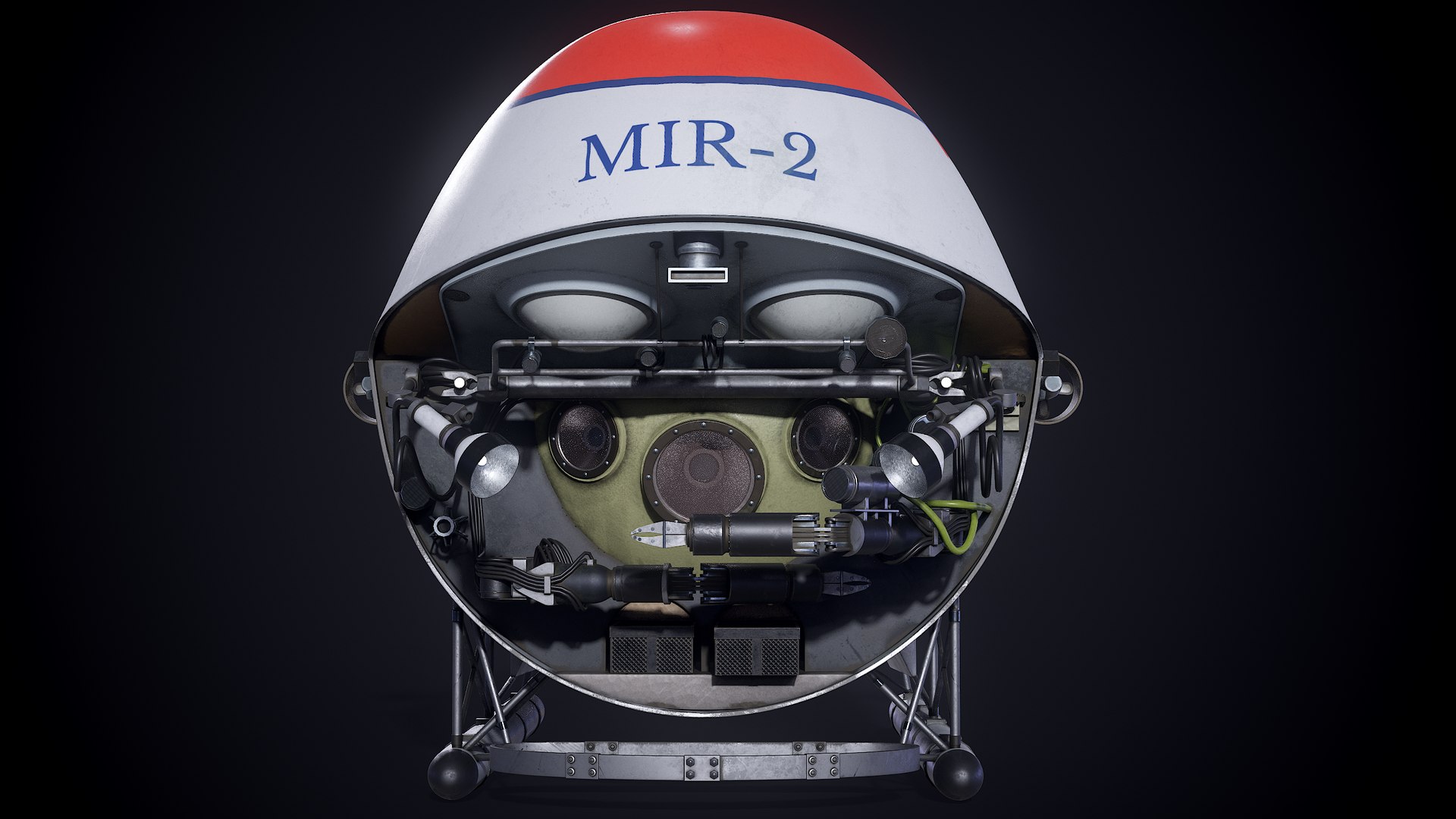 3D Submersible MIR-2 Deep Ocean Research Laboratory PBR - TurboSquid ...