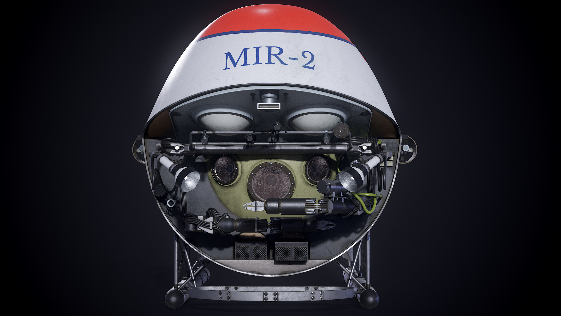 3D Submersible MIR-2 Deep Ocean Research Laboratory PBR - TurboSquid ...