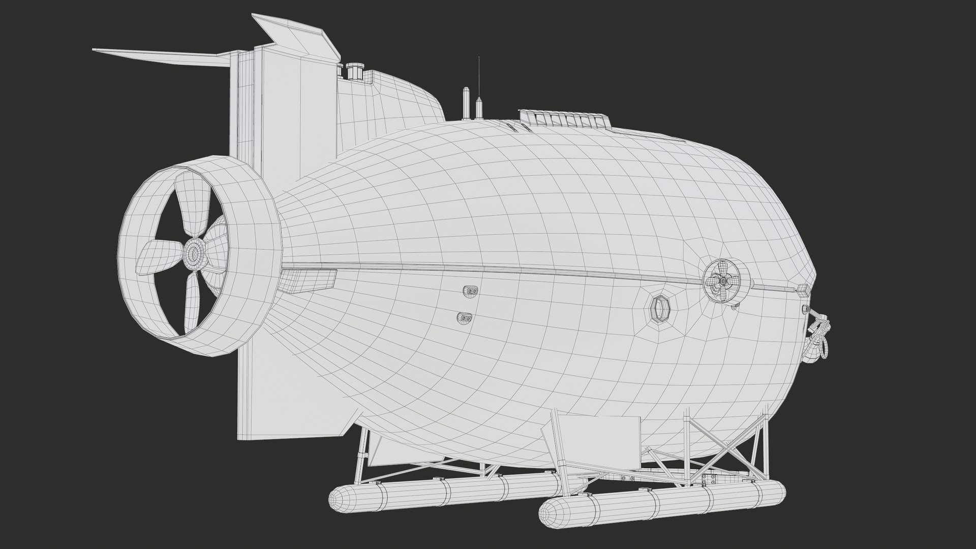 3D Submersible MIR-2 Deep Ocean Research Laboratory PBR - TurboSquid ...