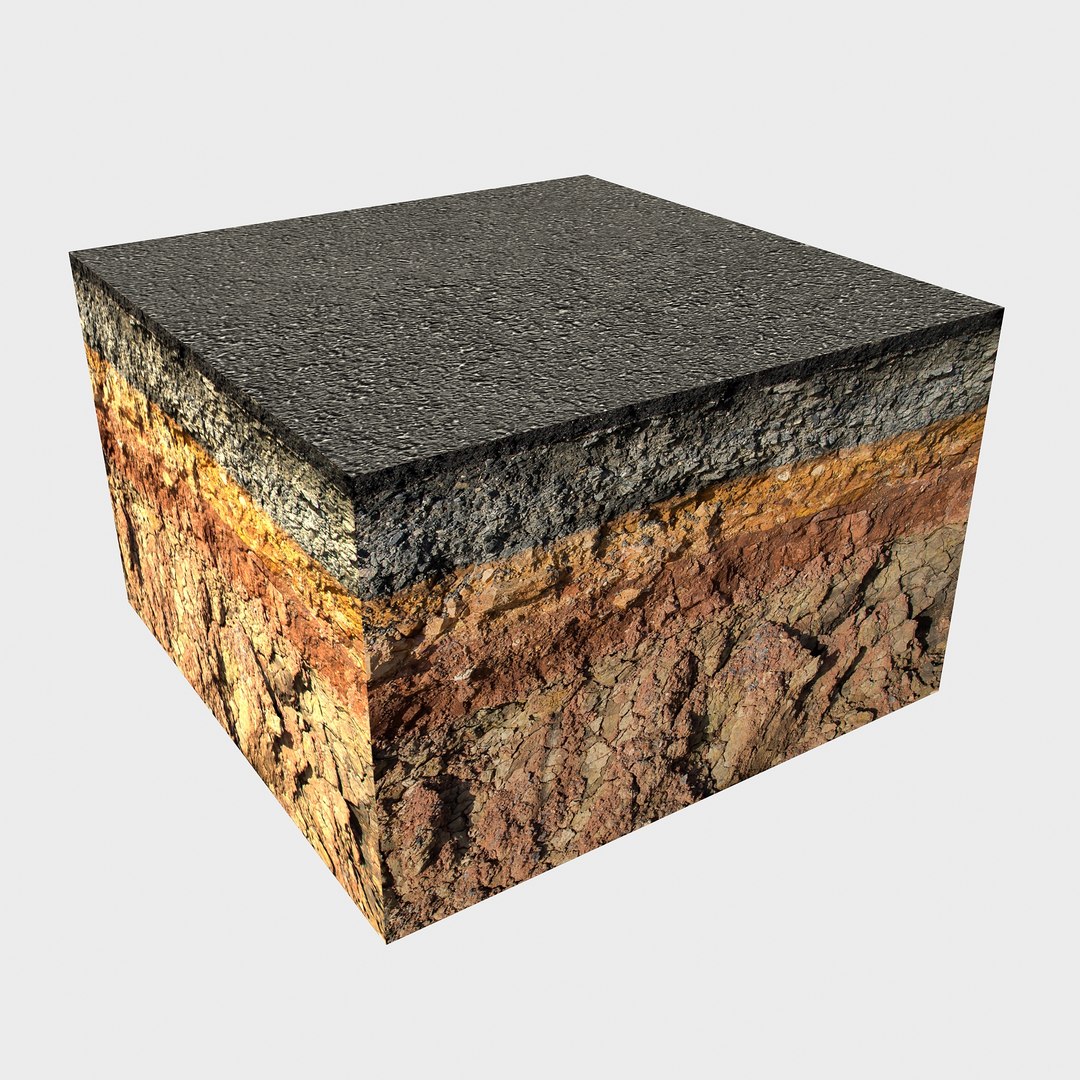 3D Section Soil Asphalt - TurboSquid 1549048