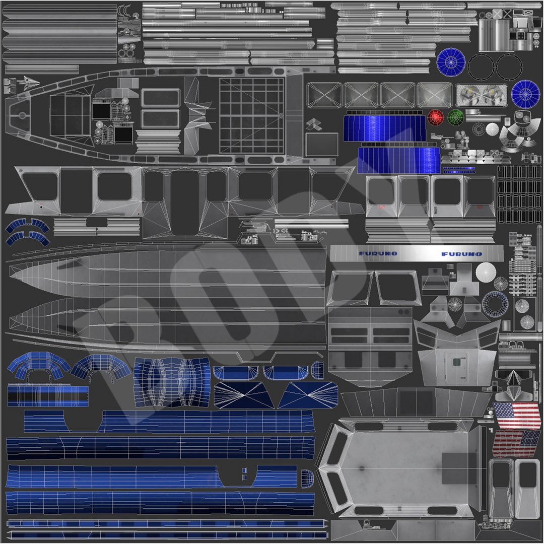 USCG RB-HS DEFENDER CLASS SAFE BOAT 25 3D - TurboSquid 2128892