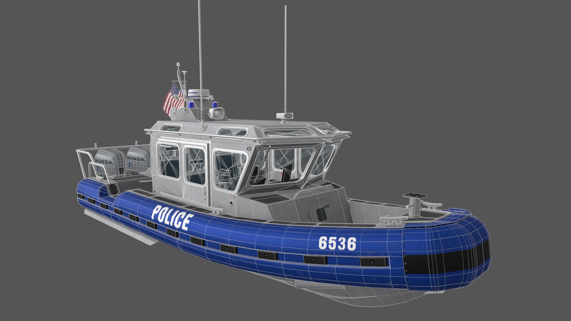 USCG RB-HS DEFENDER CLASS SAFE BOAT 25 3D - TurboSquid 2128892