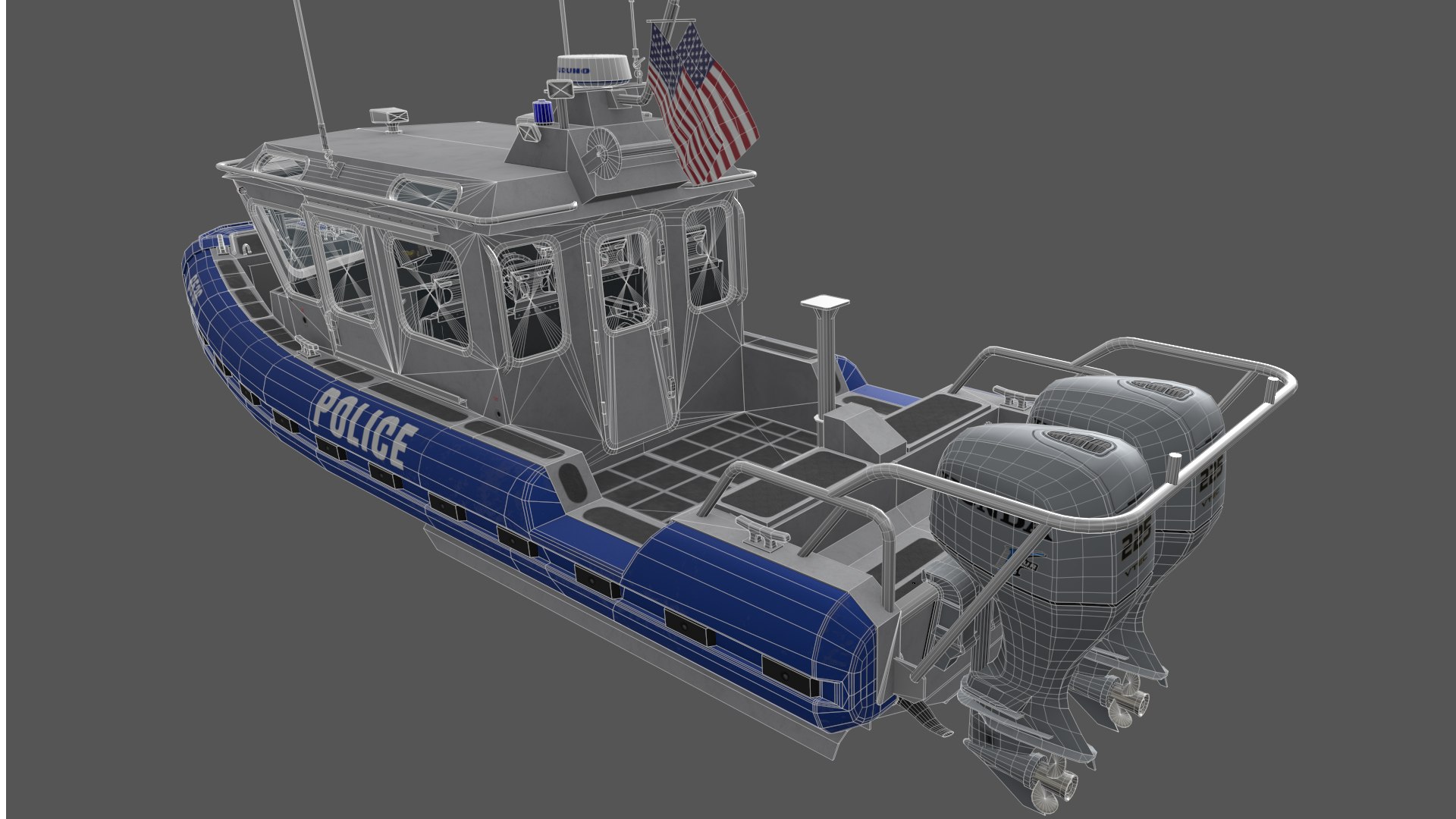 USCG RB-HS DEFENDER CLASS SAFE BOAT 25 3D - TurboSquid 2128892