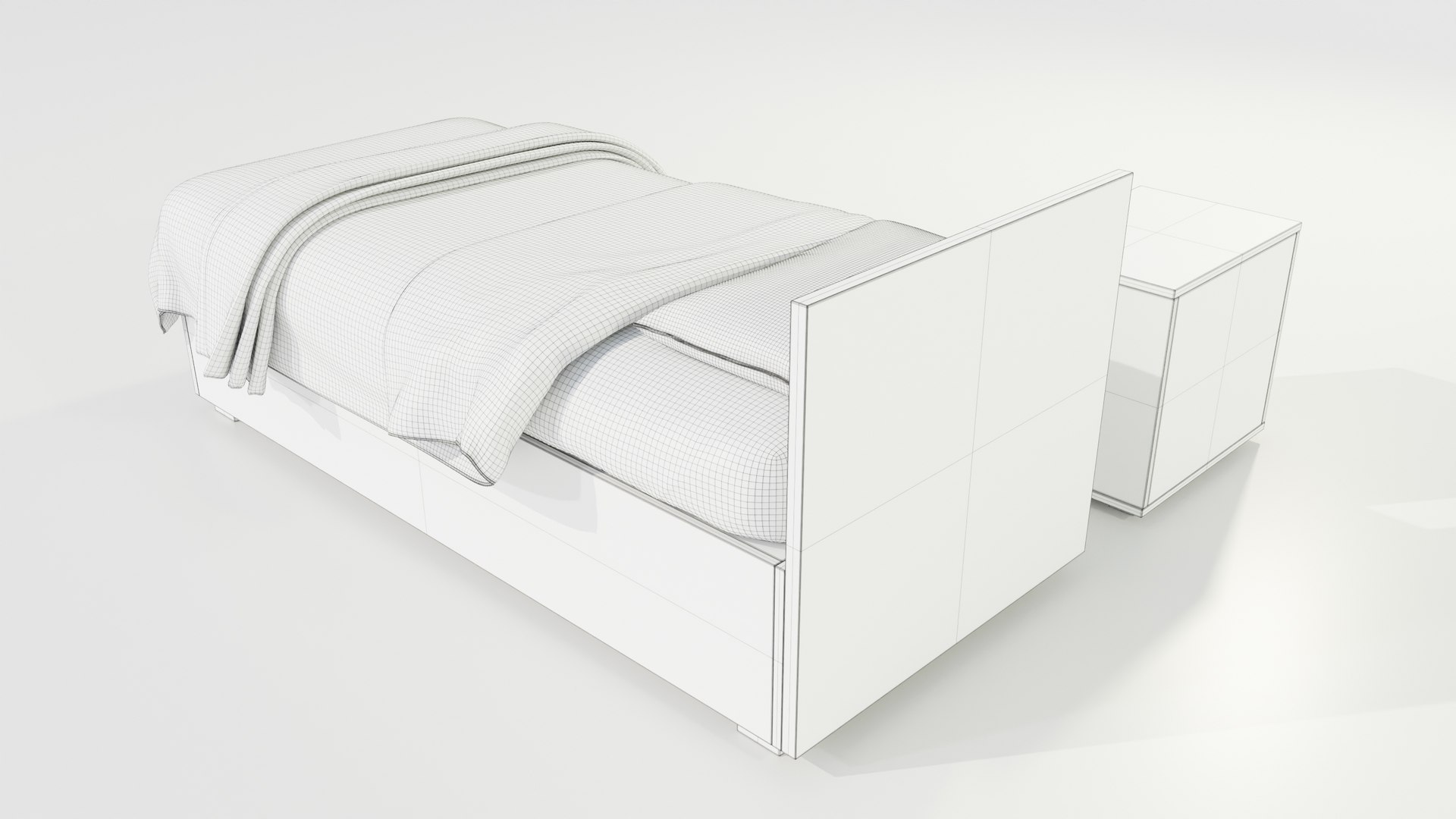 3D Single Bed - TurboSquid 1912894