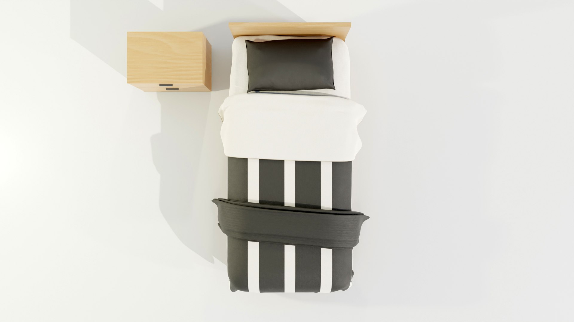3D Single Bed - TurboSquid 1912894