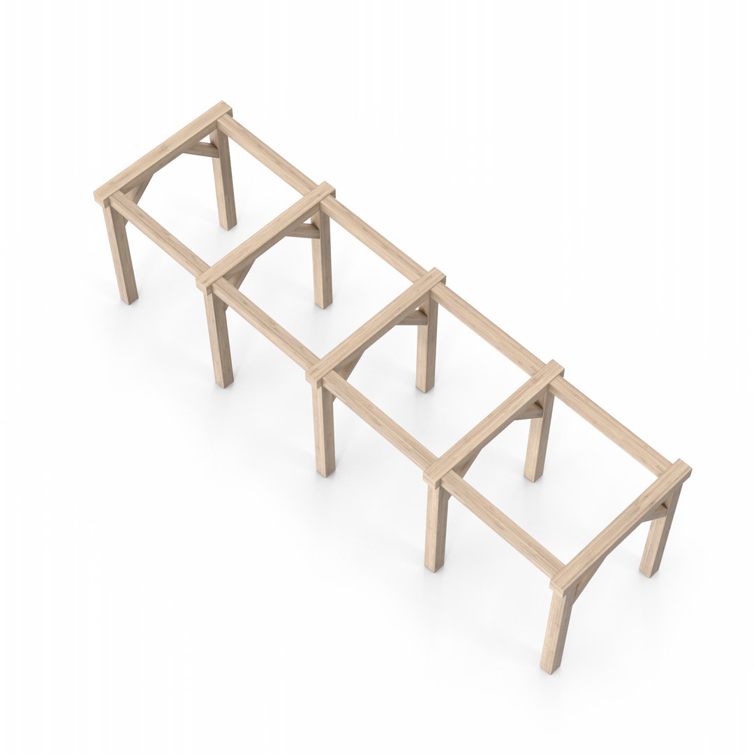 Wooden Mine Supports 3D - TurboSquid 2299310