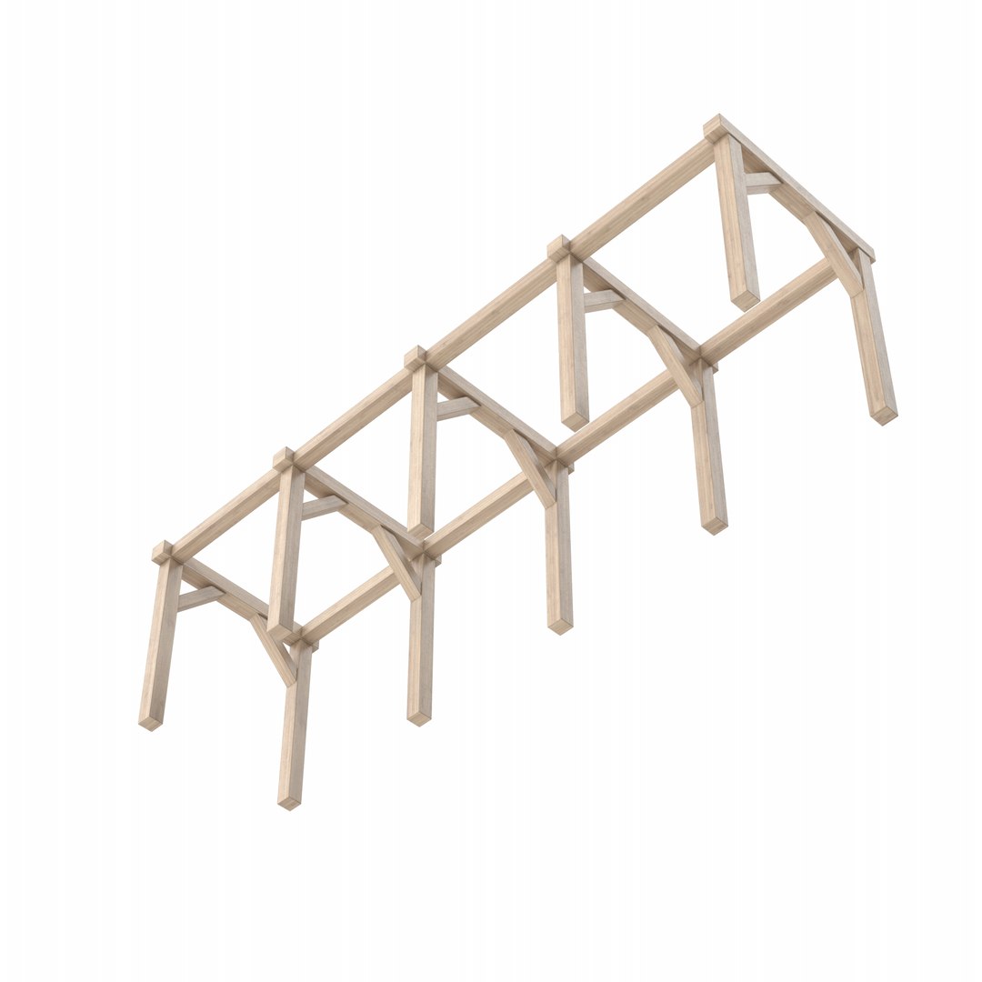Wooden Mine Supports 3D - TurboSquid 2299310