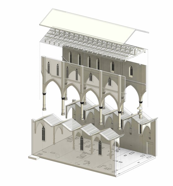 3D Santa Croce Church Revit HBIM-4 last spans - TurboSquid 1800550