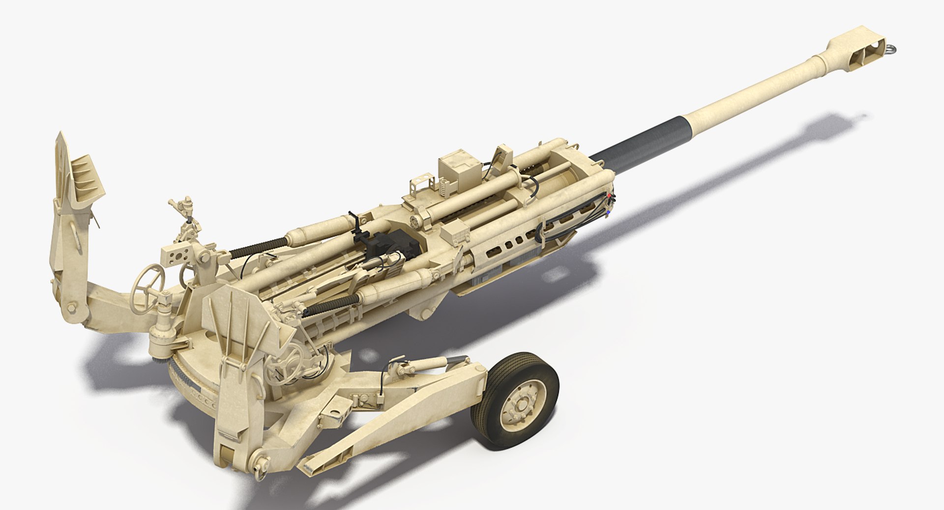 155mm M777 Howitzer Desert 3D Model - TurboSquid 1313103