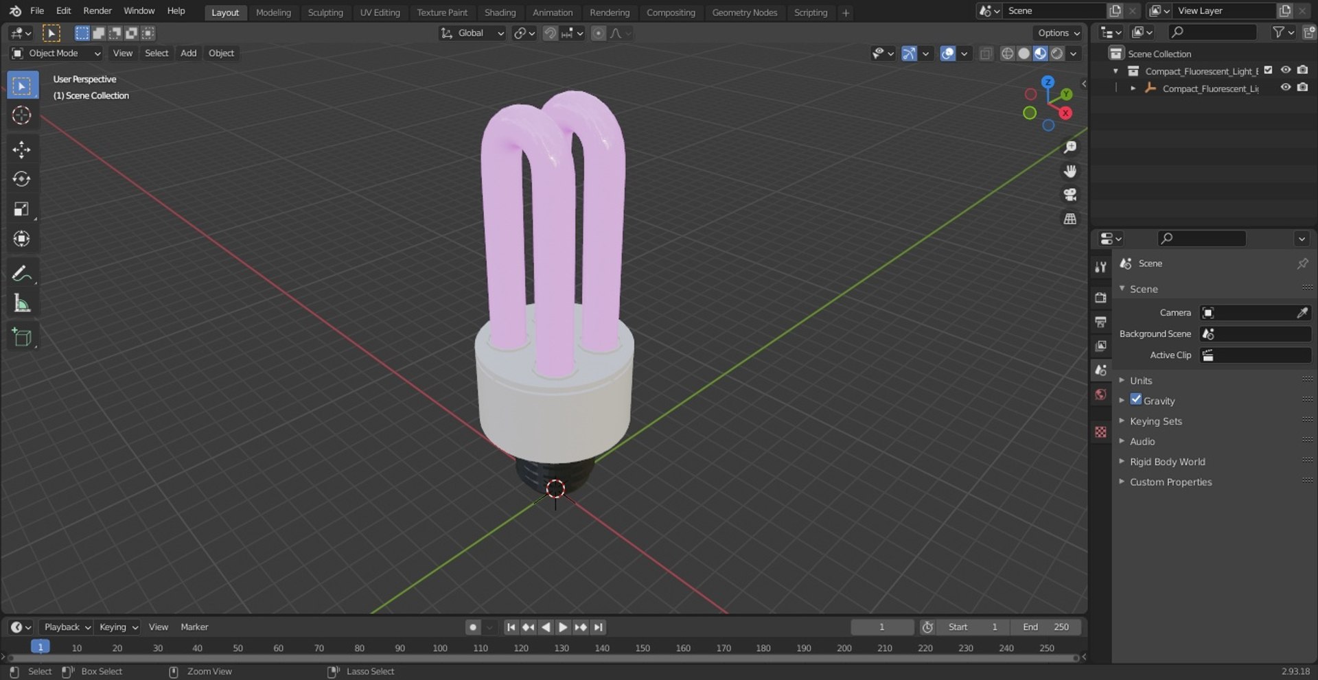 Ultraviolet Light Bulb Lamp Fluorescent 3D Model - TurboSquid 2131779