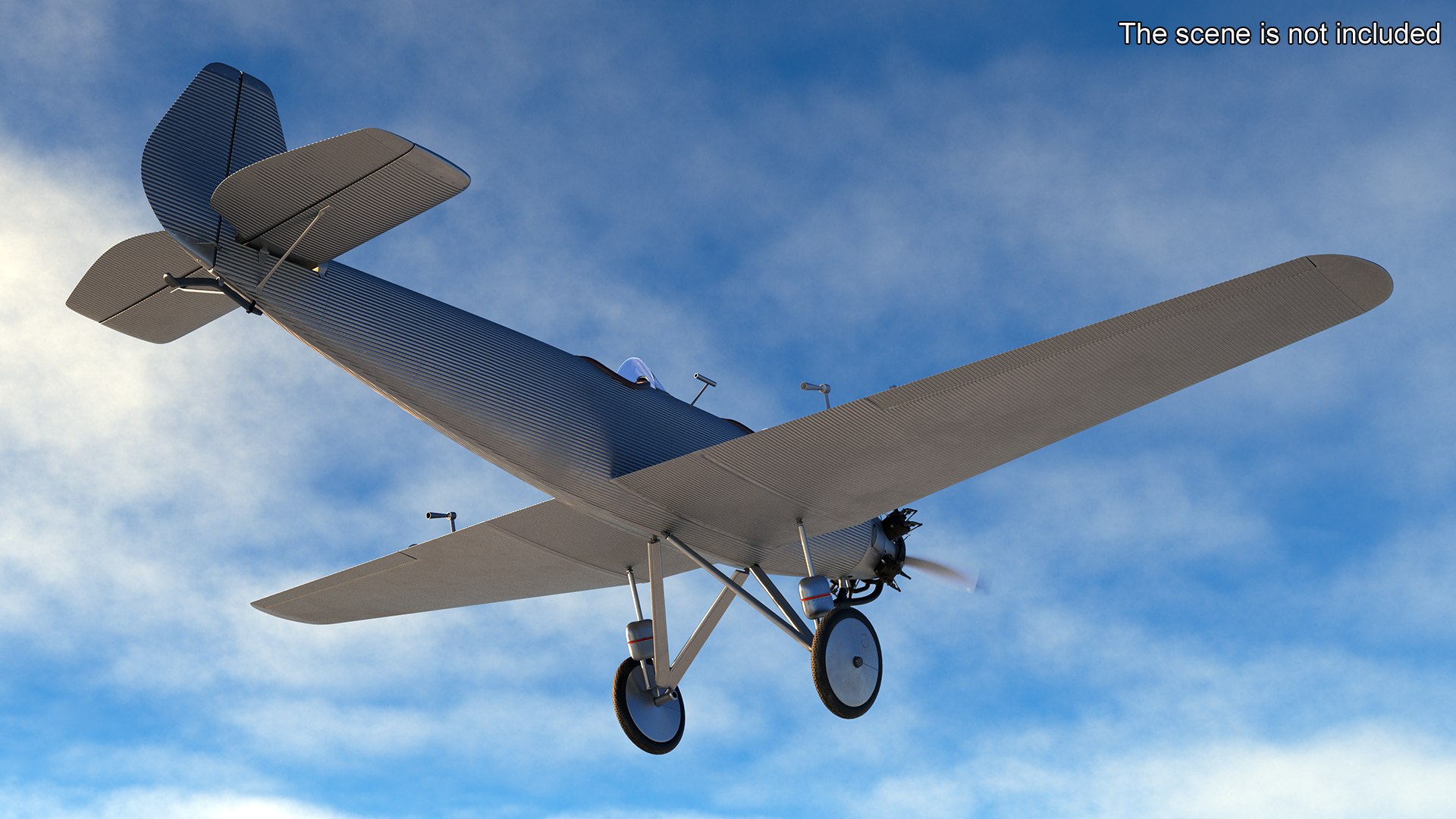 3D Retro Airplane Rigged For Cinema 4D Model - TurboSquid 2253602