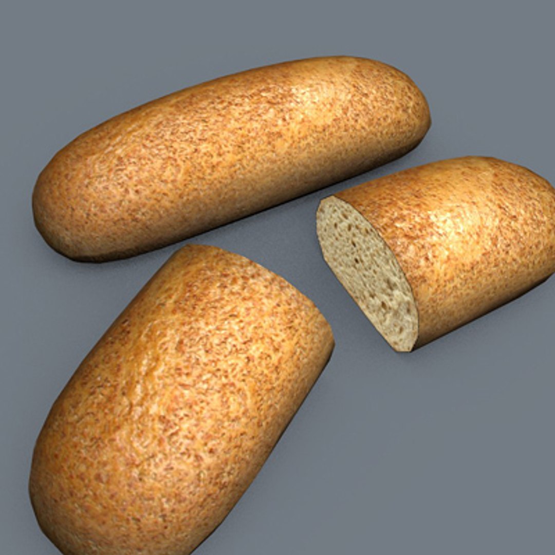 Bran Bread 3d Model