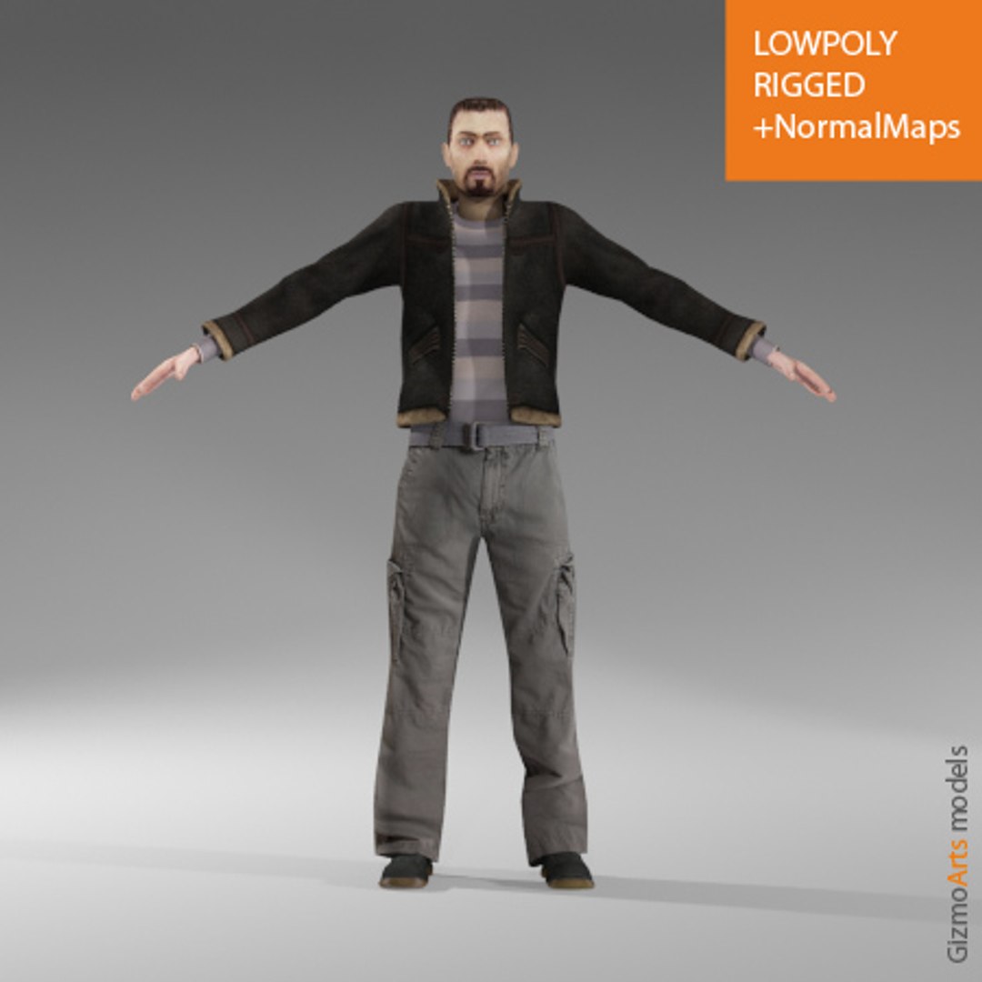 human rigged 3d max