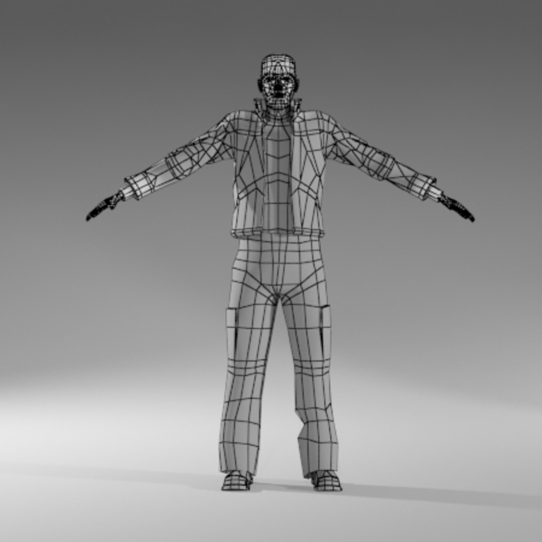 human rigged 3d max
