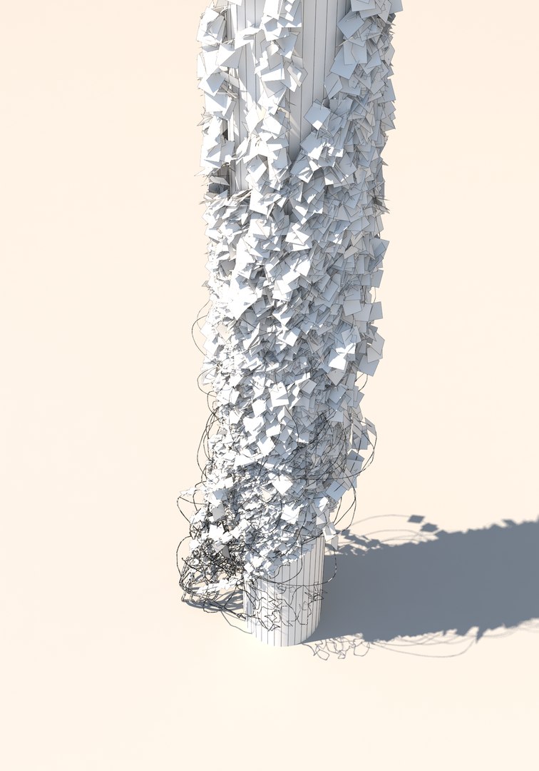 3d Ivy Wall Column Model