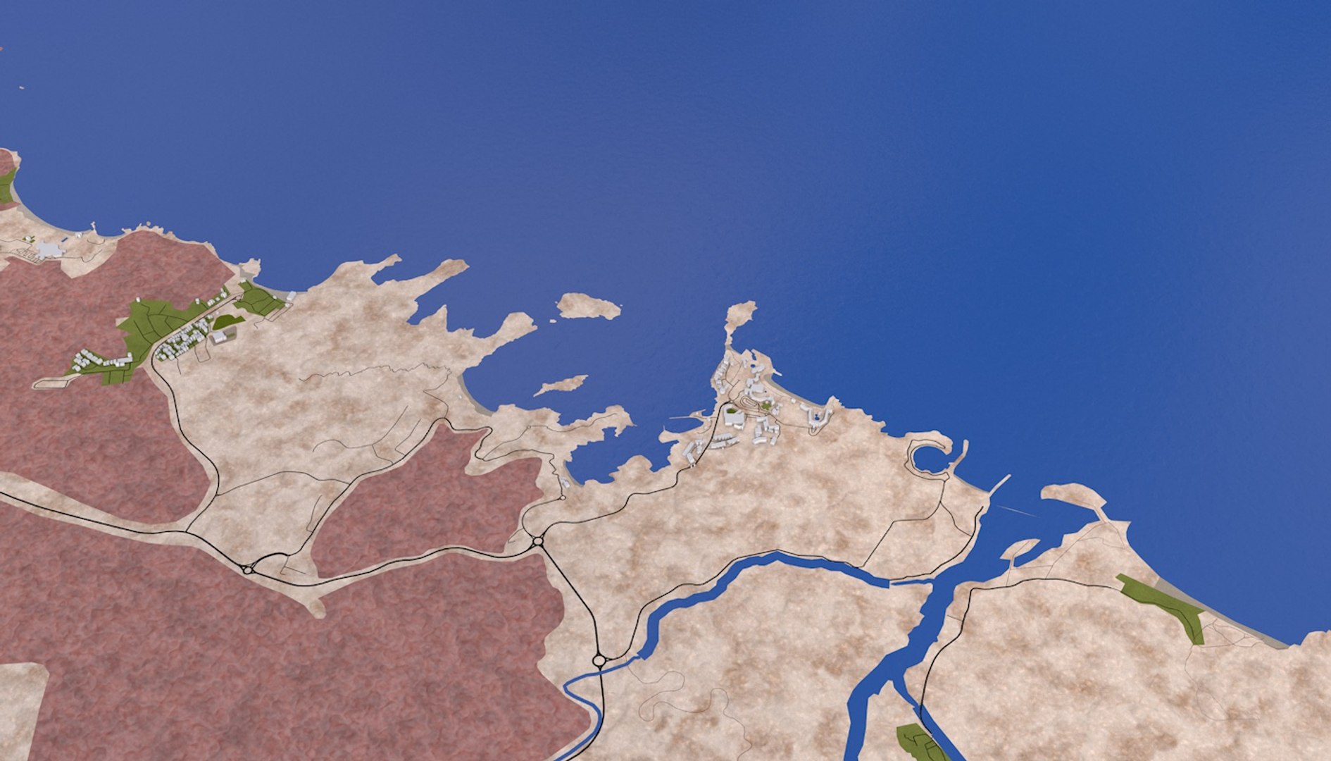 3D Muscat Roads Street - TurboSquid 1430720