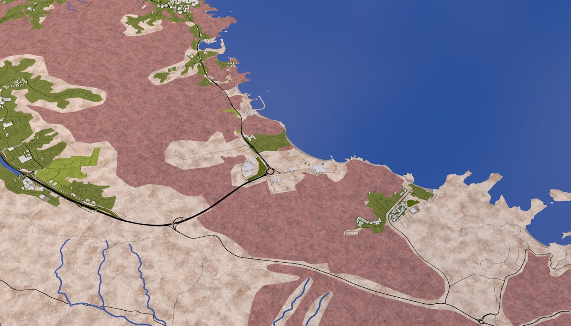 3D Muscat Roads Street - TurboSquid 1430720