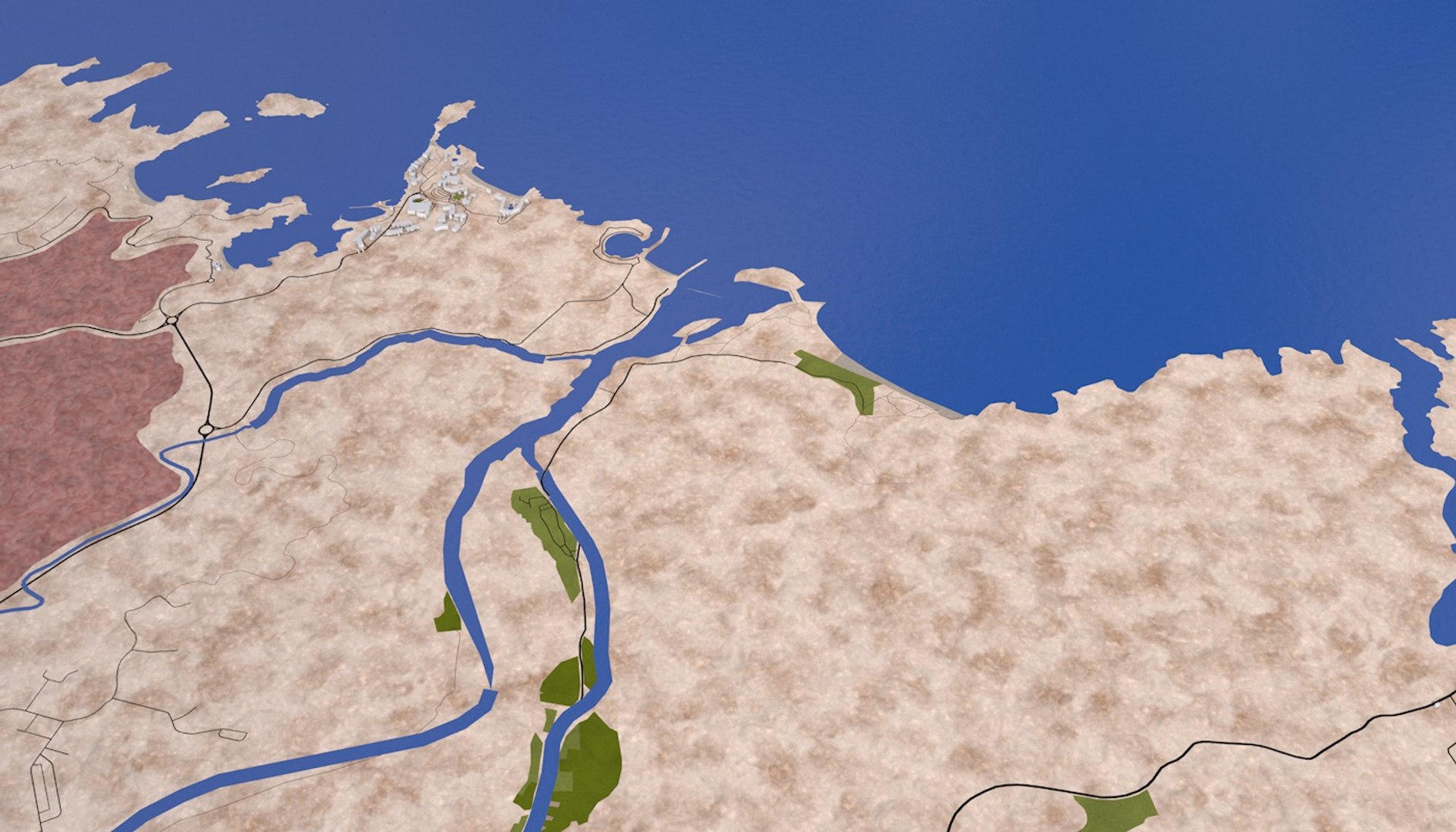 3D Muscat Roads Street - TurboSquid 1430720