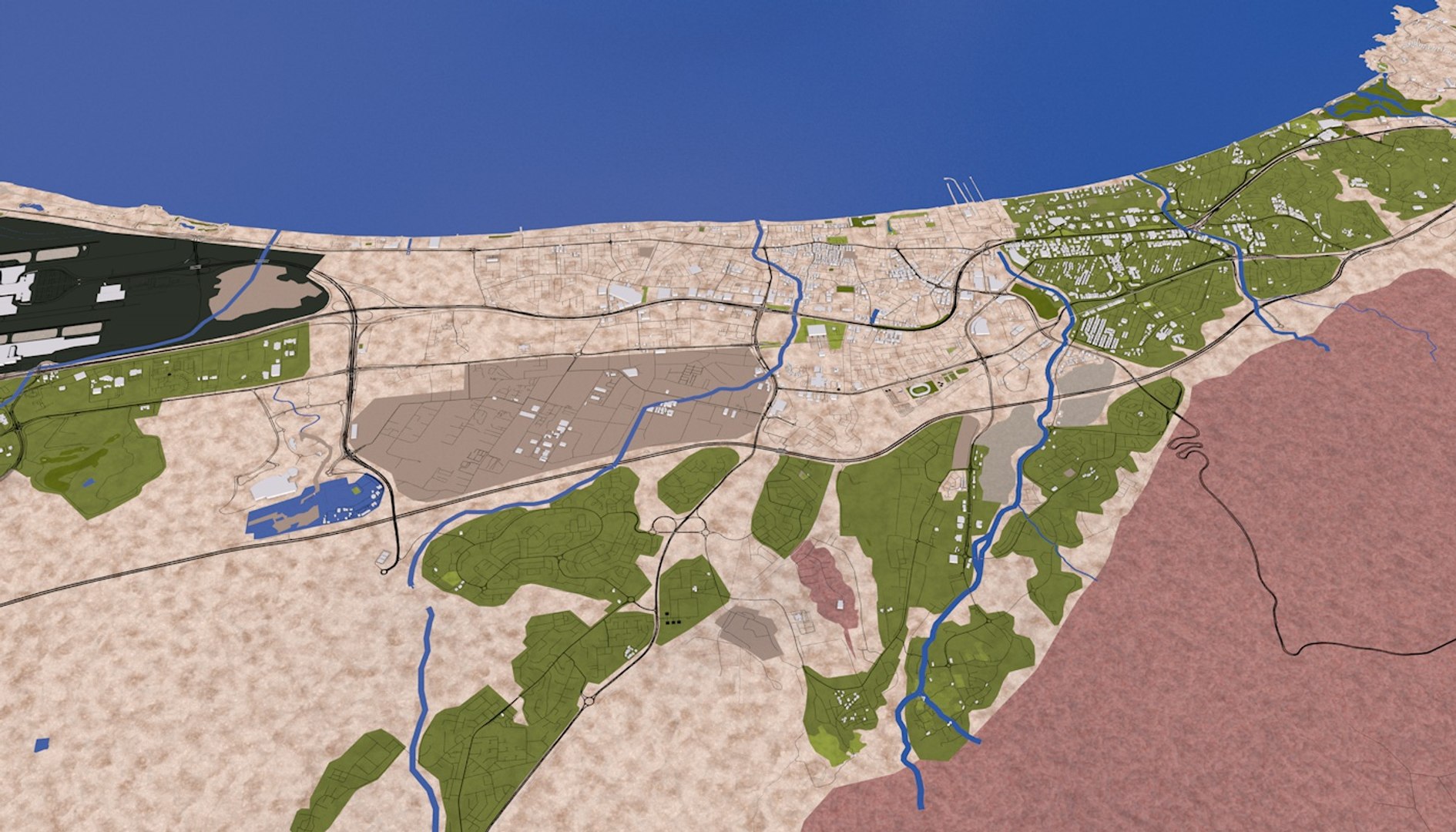 3D Muscat Roads Street - TurboSquid 1430720