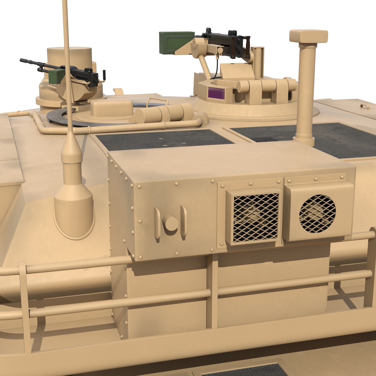 m1 abrams 2 rigged 3d model