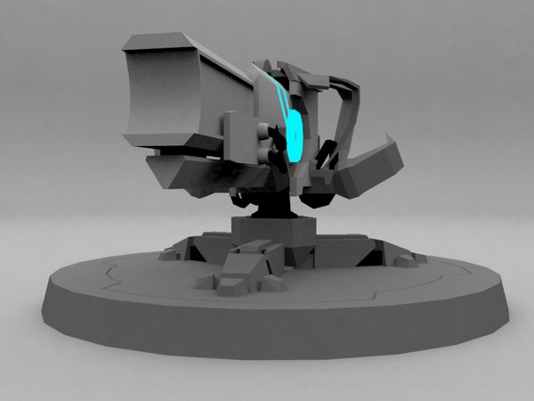 3ds max laser turret