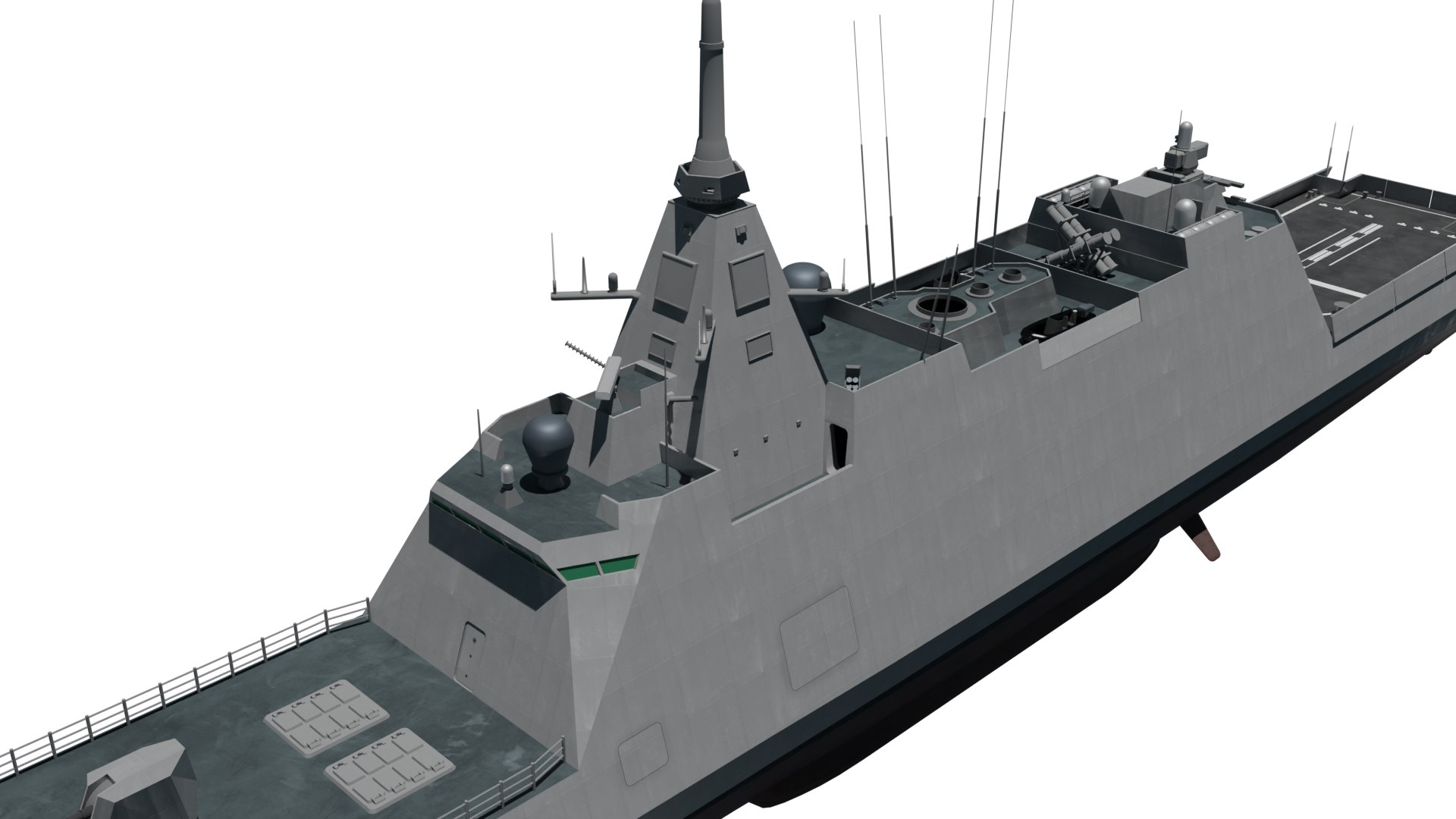 3D JMSDF Mogami class frigate - TurboSquid 2132641