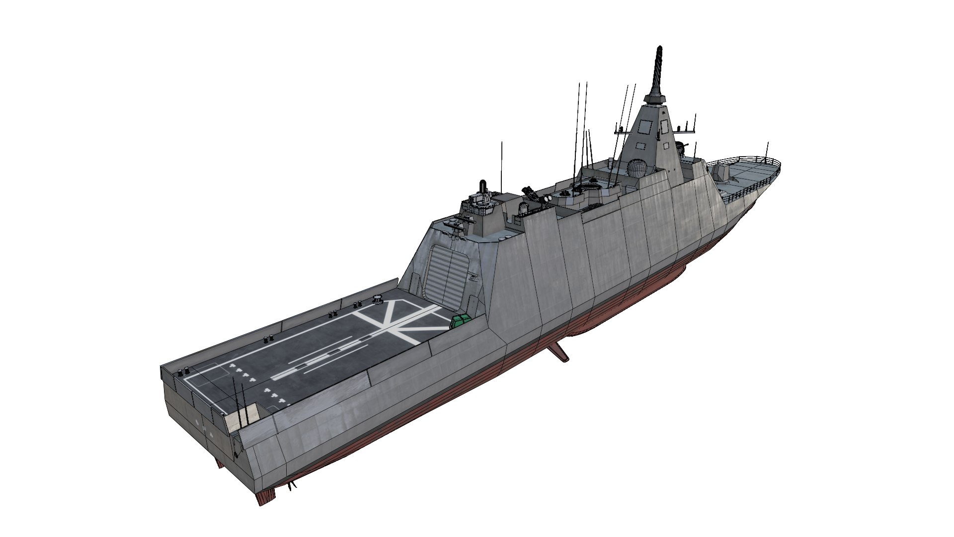 3D JMSDF Mogami Class Frigate - TurboSquid 2132641