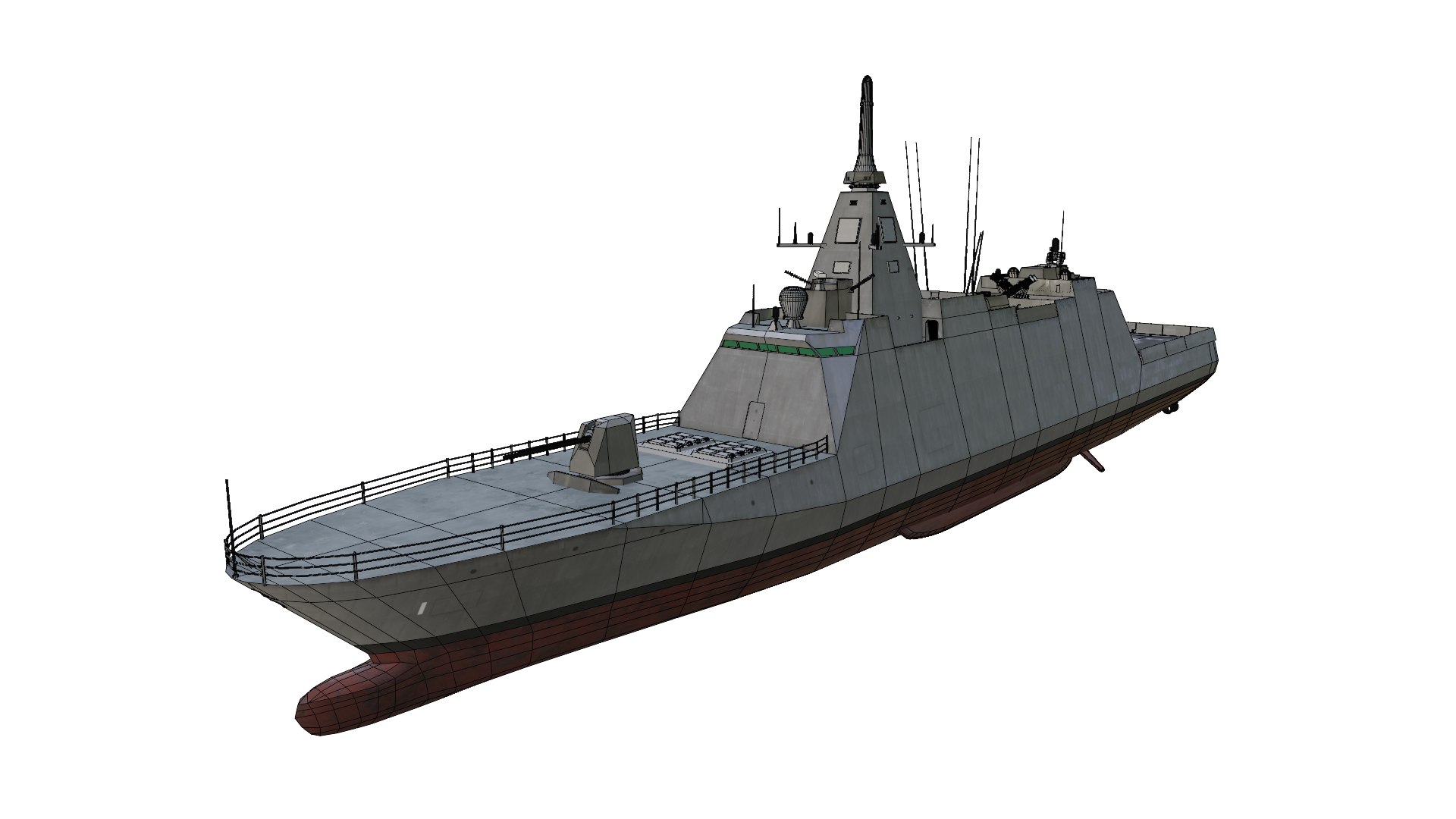 3D JMSDF Mogami Class Frigate - TurboSquid 2132641