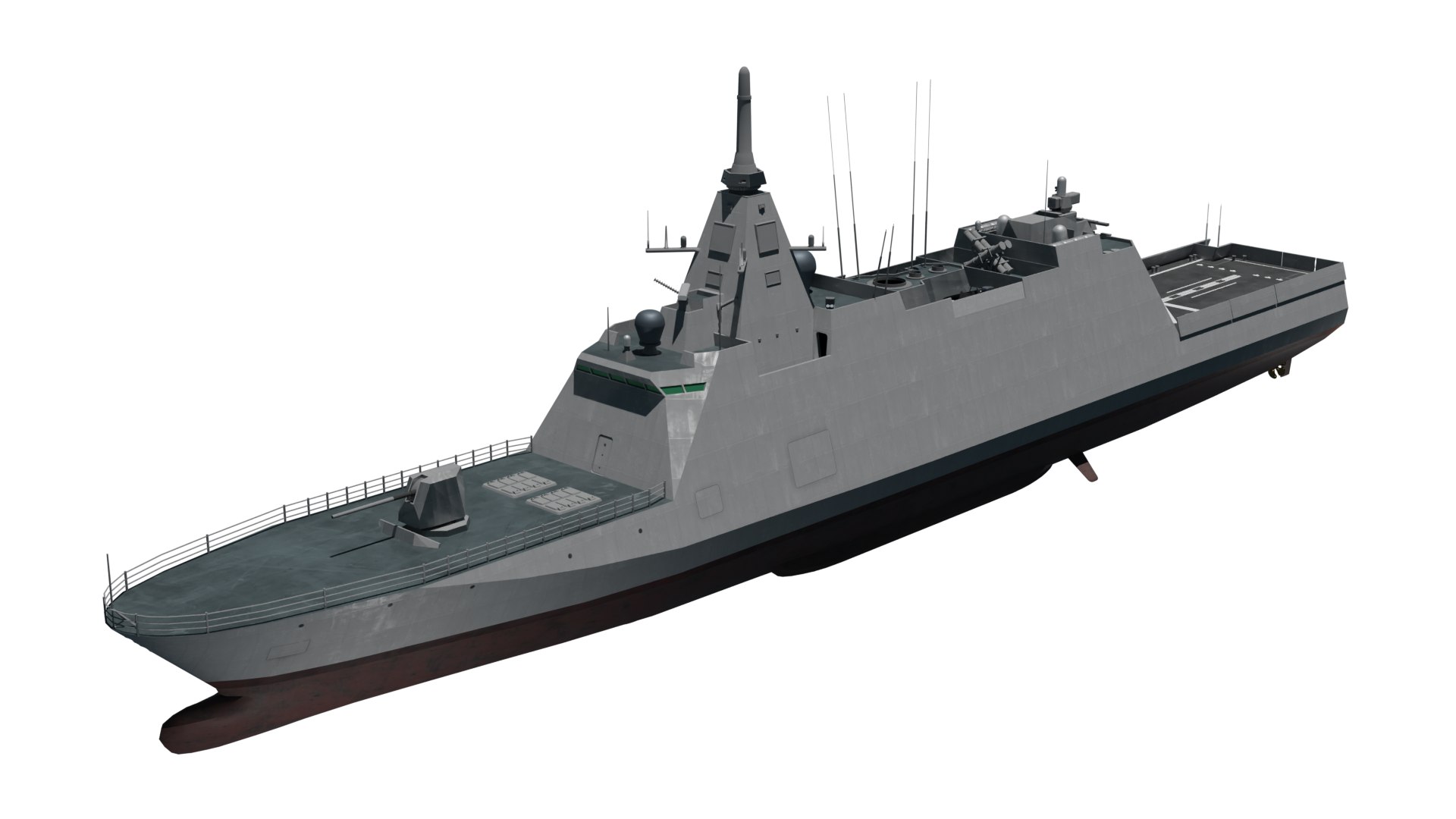 3D JMSDF Mogami class frigate - TurboSquid 2132641