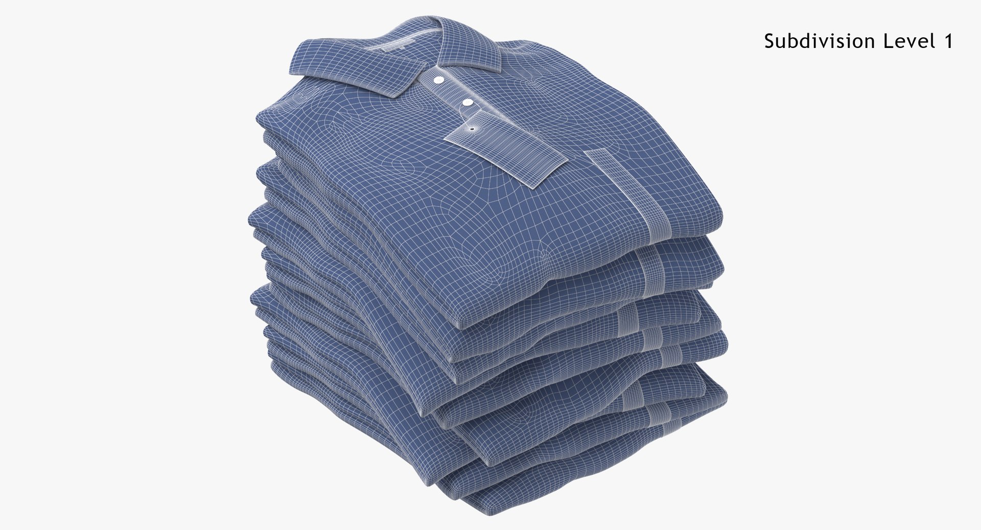 3D Folded Polo Shirt 9 Pile Color Variations - TurboSquid 2053326